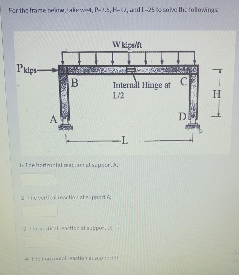 Solved At the beginning of the frame analysis answer sheet, | Chegg.com