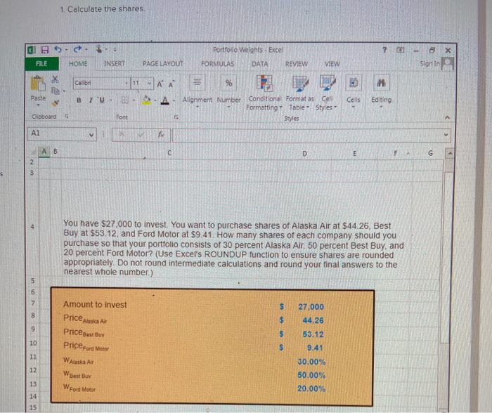 Solved All Answers MUST BE Entered As Excel Formulas Show Chegg
