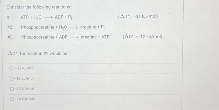 Solved Consider the following reactions: \\( \\# 1: \\quad | Chegg.com
