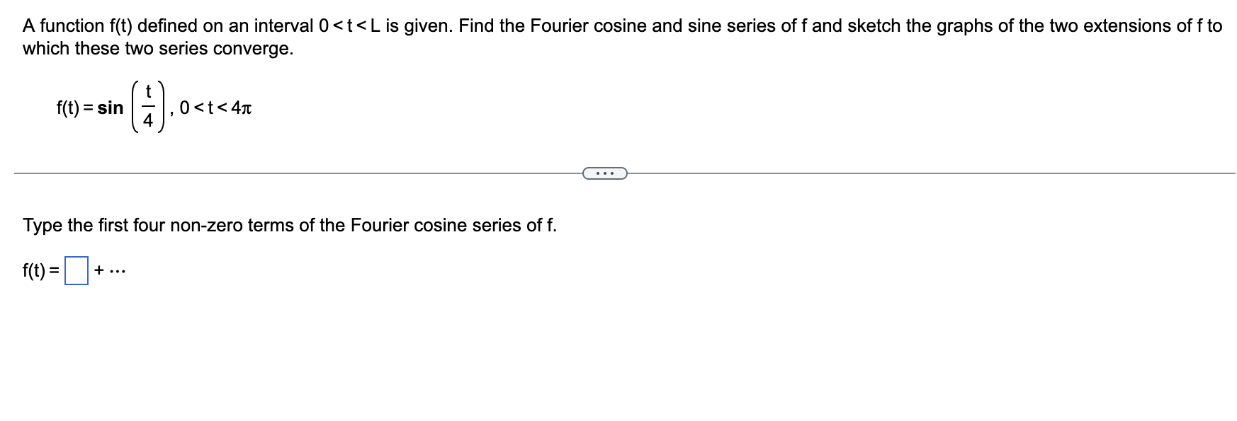 Solved A function f(t) ﻿defined on an interval | Chegg.com