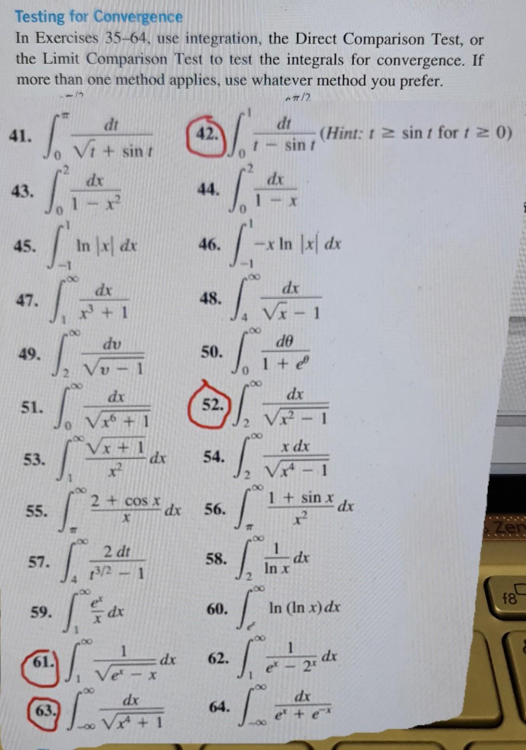 Solved Testing for Convergence In Exercises 35-64, use | Chegg.com