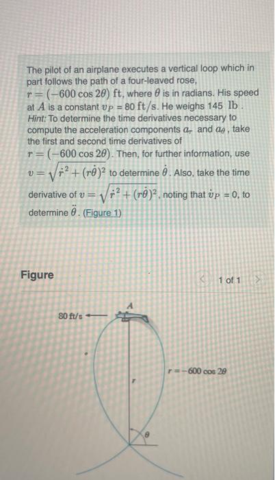 Solved The pilot of an airplane executes a vertical loop | Chegg.com