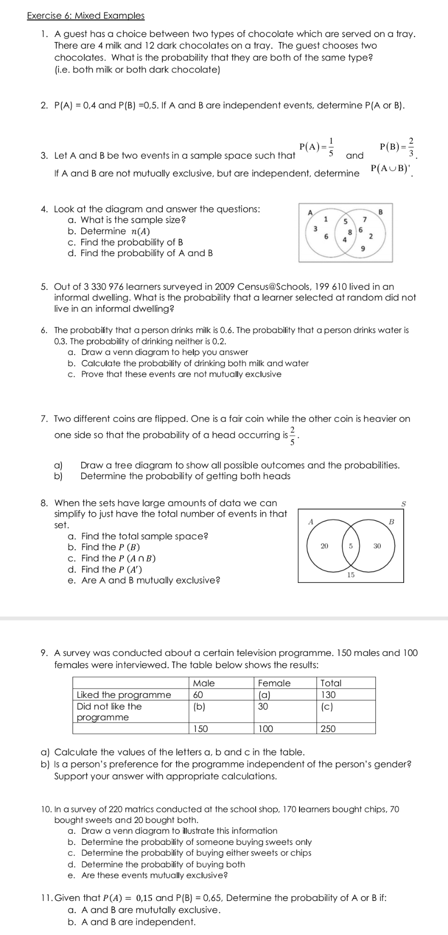 Solved Exercise 6: Mixed ExamplesA guest has a choice | Chegg.com