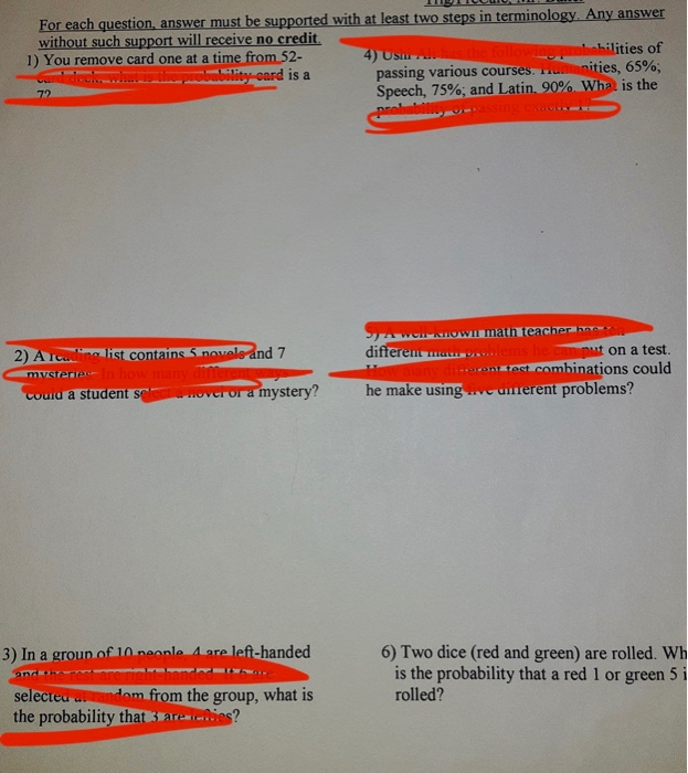 Solved For each question answer must be supported with at | Chegg.com