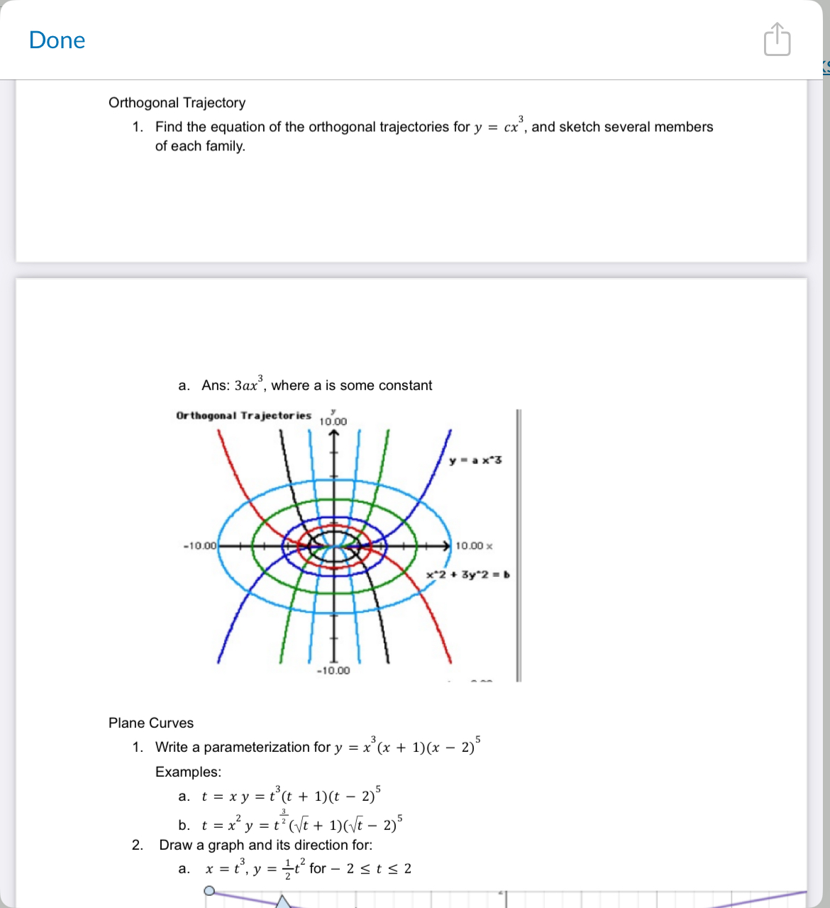 Solved Orthogonal Trajectoryfind The Equation Of The