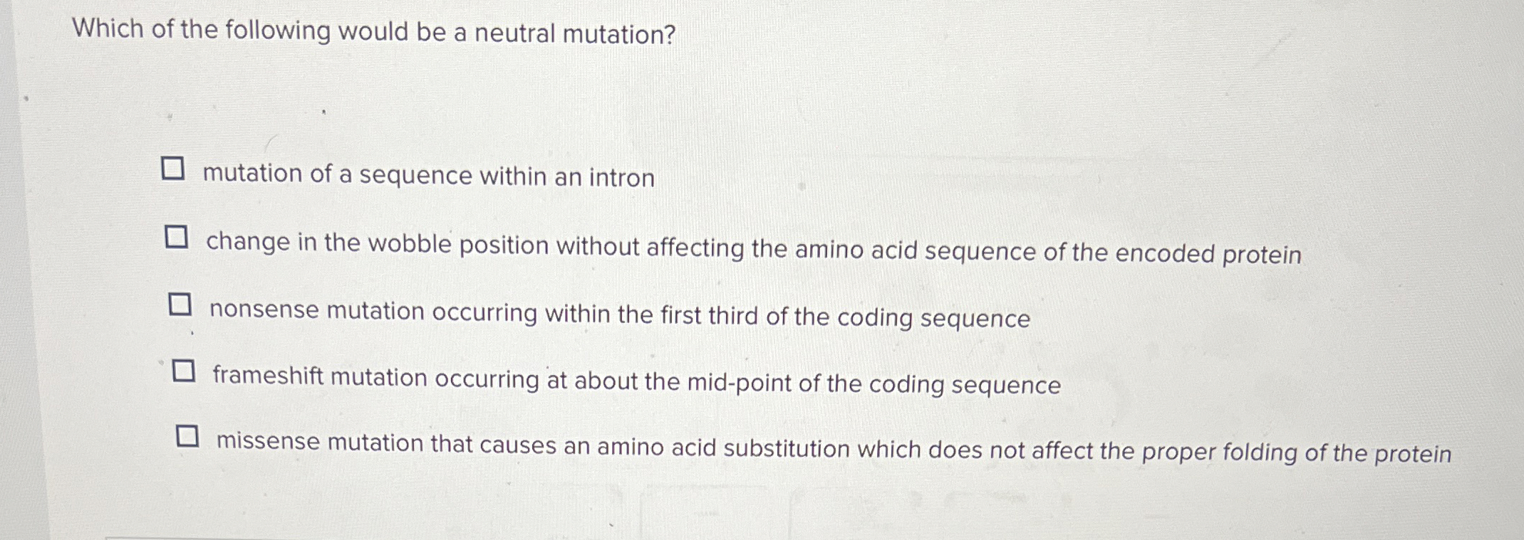 Solved Which of the following would be a neutral | Chegg.com