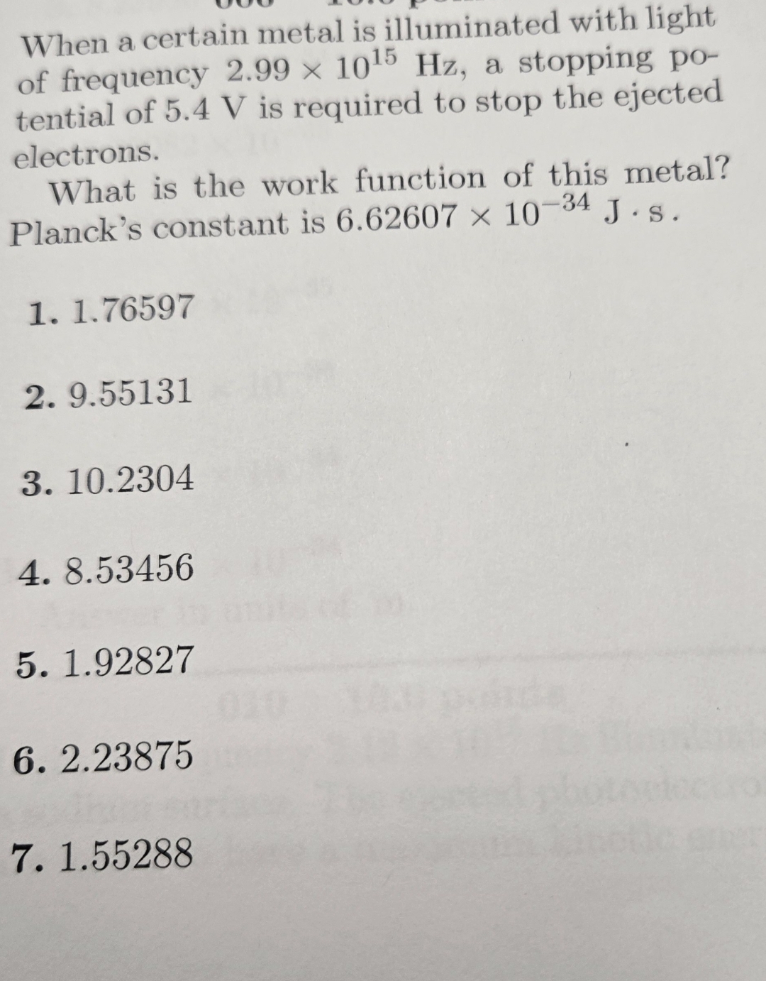 Solved When a certain metal is illuminated with light of | Chegg.com