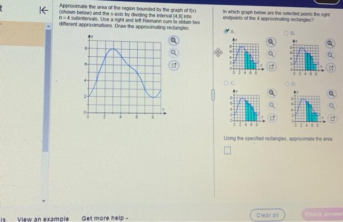 Solved Approximate the area of the region bounded by the | Chegg.com