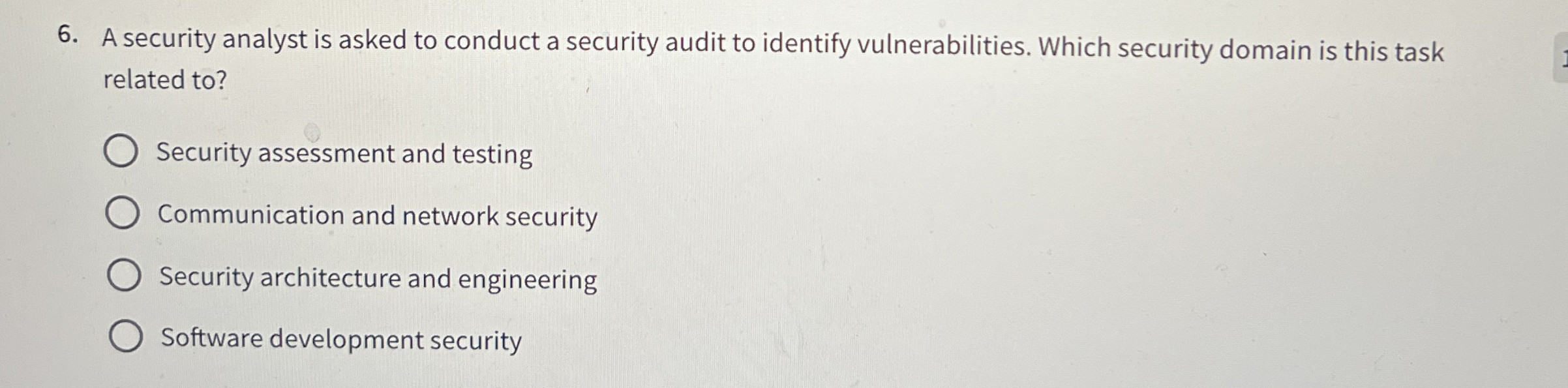 Solved A security analyst is asked to conduct a security | Chegg.com