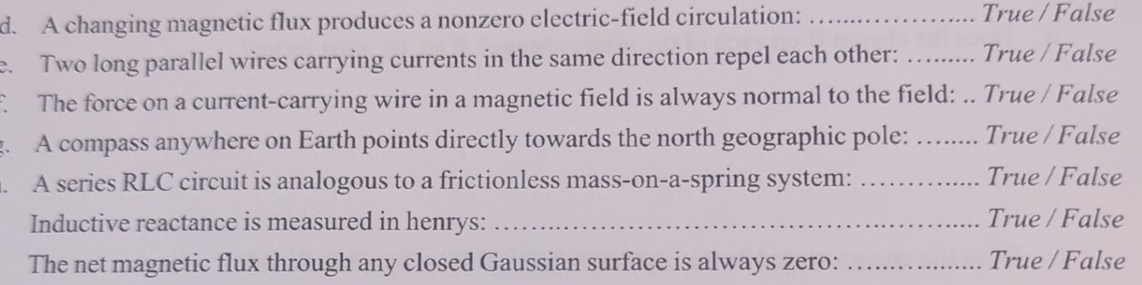 Solved d. ﻿A changing magnetic flux produces a nonzero | Chegg.com