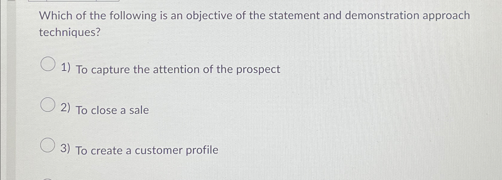 Solved Which Of The Following Is An Objective Of The