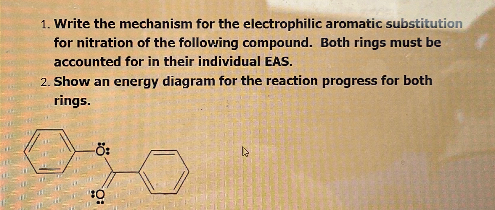Solved Write the mechanism for the electrophilic aromatic | Chegg.com