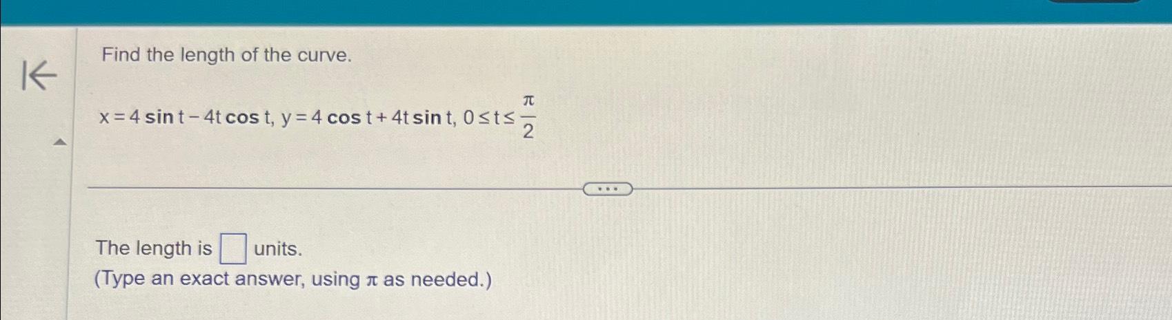 Solved Find the length of the | Chegg.com