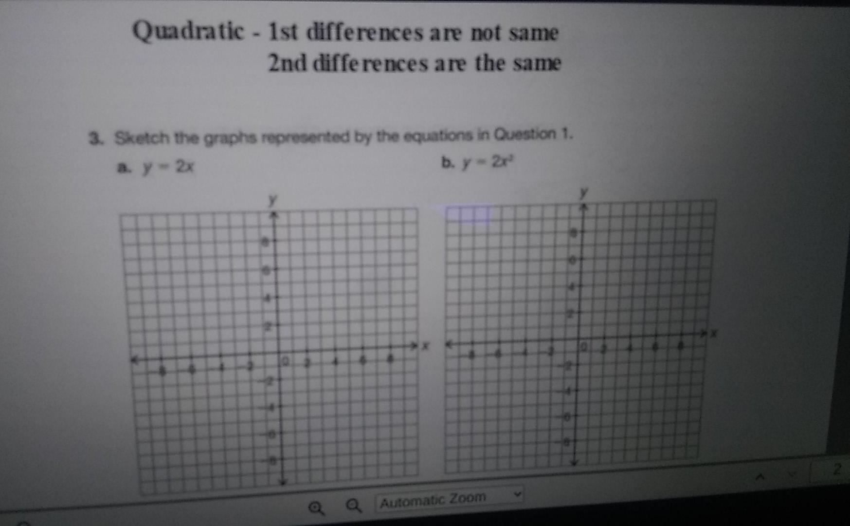 Solved Quadratic - 1st differences are not same 2nd | Chegg.com