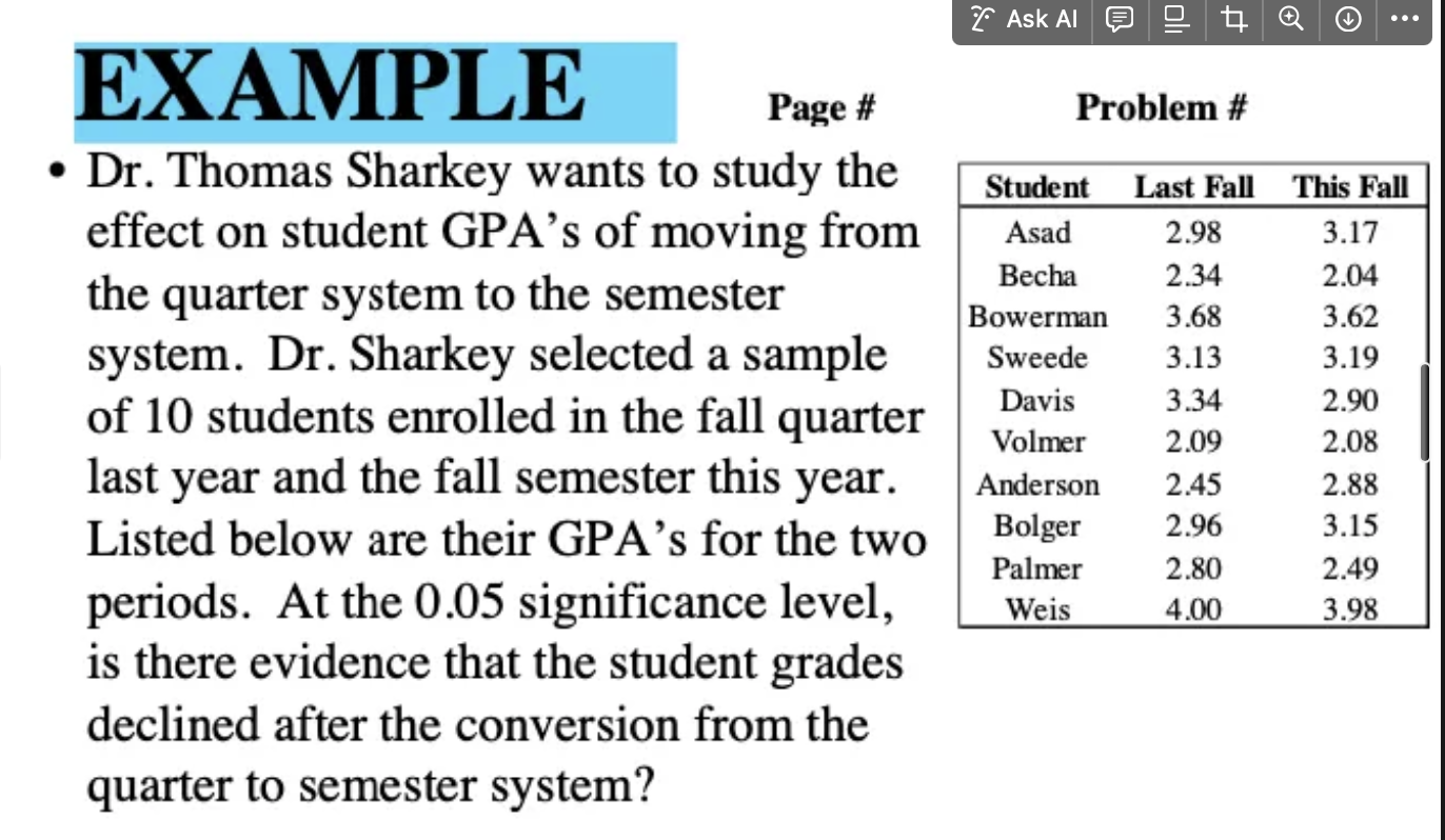 Solved EXAMPLE Page \# Problem \# - ﻿Dr. ﻿Thomas Sharkey | Chegg.com