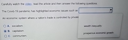 Solved Carefully watch the video, read the article and then | Chegg.com