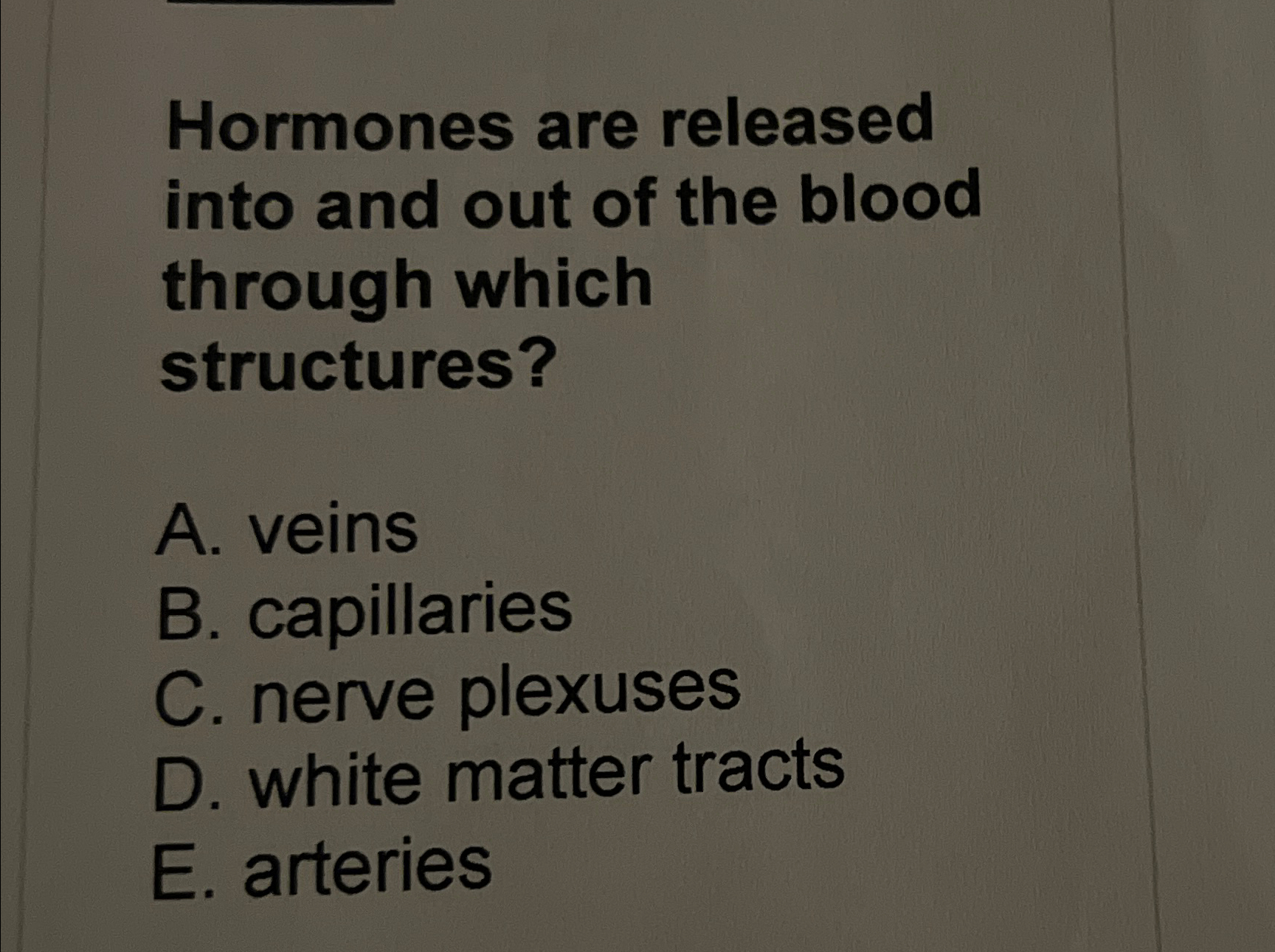 Solved Hormones are released into and out of the blood | Chegg.com