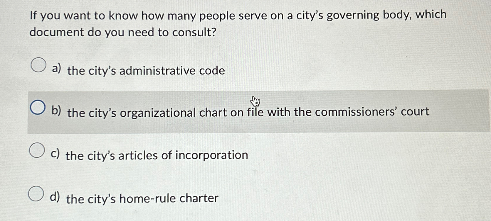 Solved If you want to know how many people serve on a city's | Chegg.com
