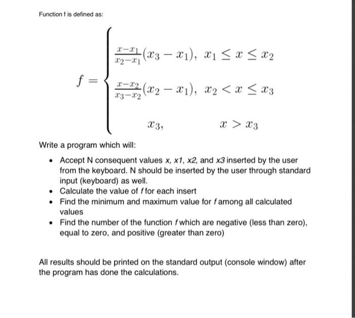 Solved Function f is defined as: x=21(23 – Xı), xi