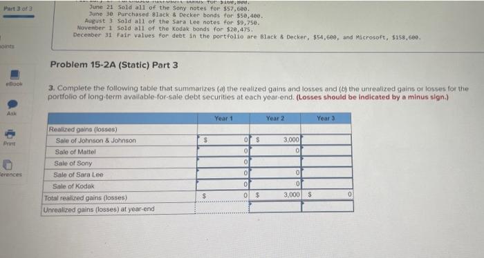 Solved Help Save 3 Part of Required information Problem | Chegg.com
