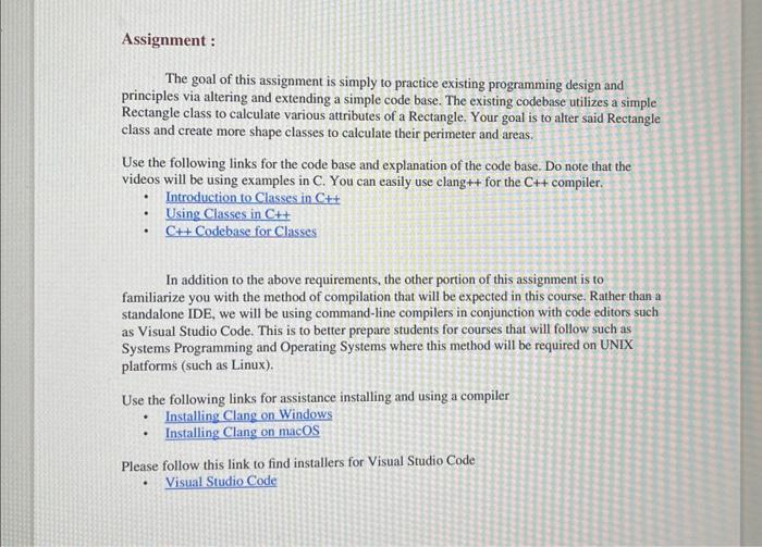 Solved The goal of this assignment is simply to practice | Chegg.com