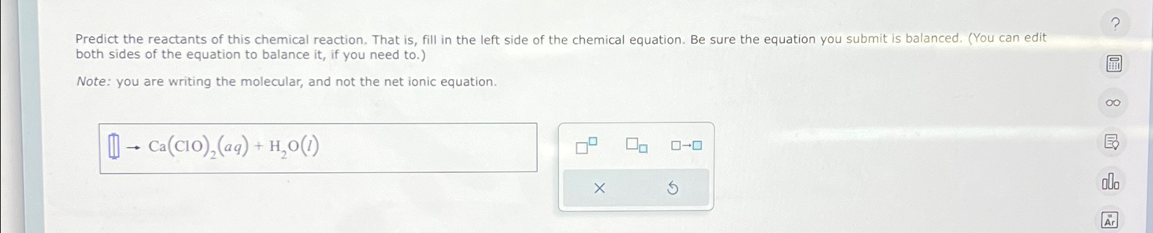 Solved Predict the reactants of this chemical reaction. That | Chegg.com