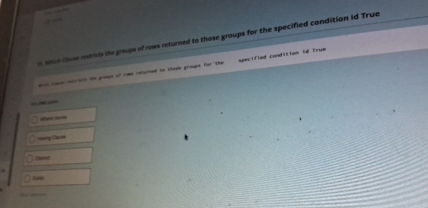 Solved 6ing buans cesticts the groups of rows returned to | Chegg.com