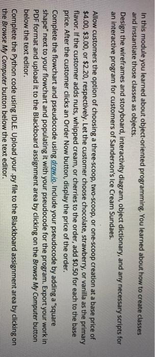 Solved In this module you learned about object-oriented | Chegg.com