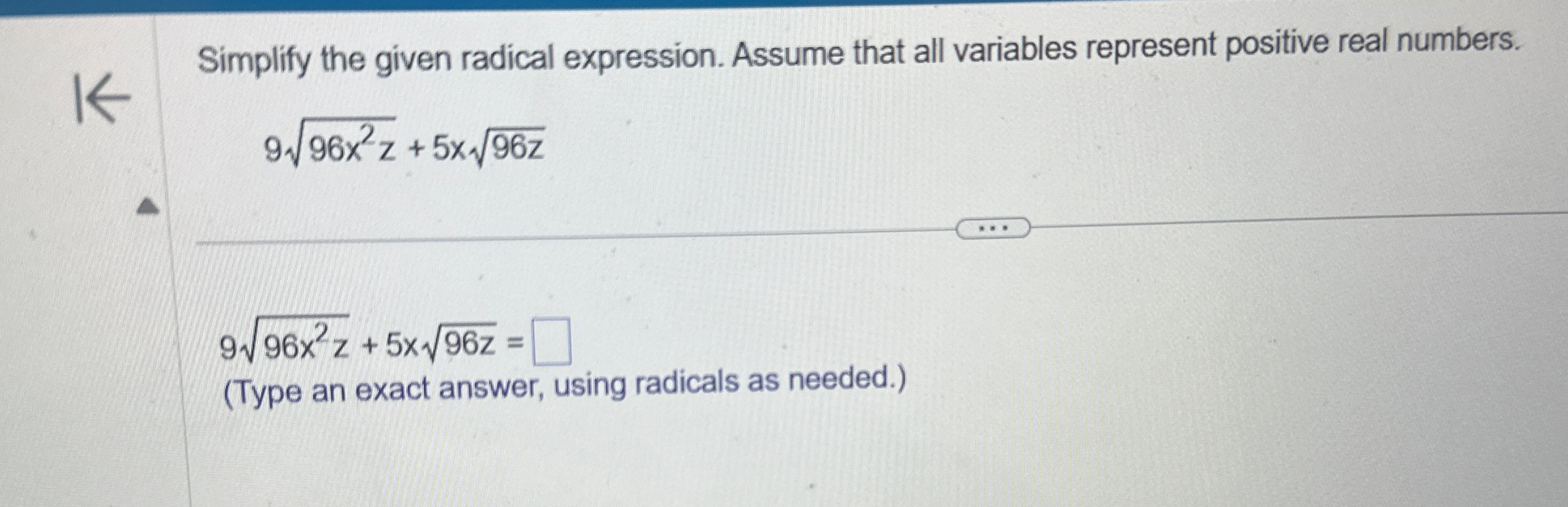 Solved Simplify the given radical expression. Assume that | Chegg.com