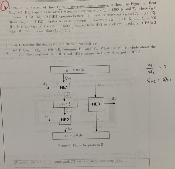Solved Consider the system of three Carnot (reversible heat | Chegg.com