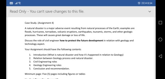 5 052# 8:34 Read Only - You can't save changes to | Chegg.com