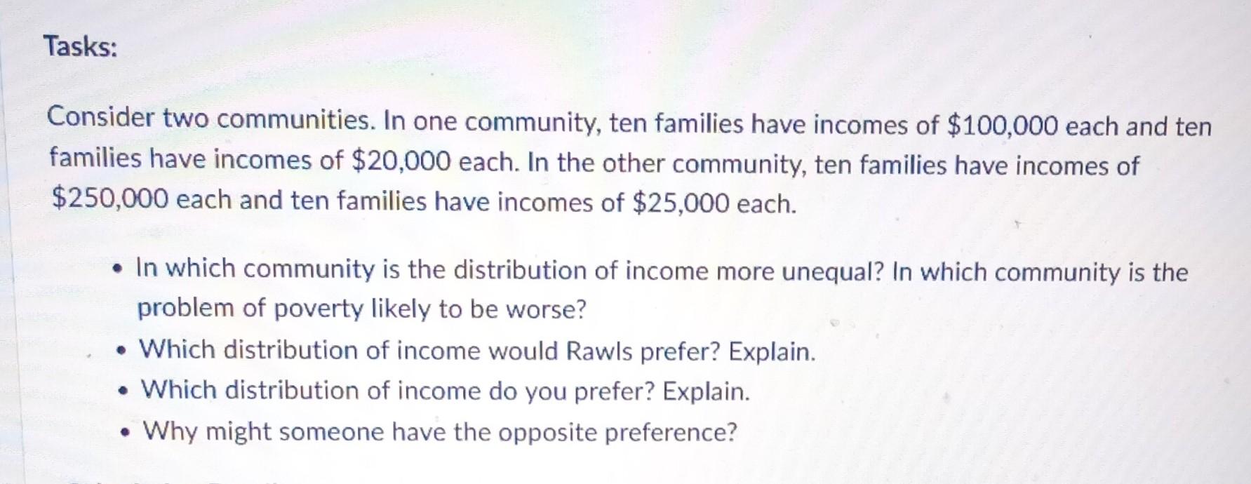 Solved Consider two communities. In one community, ten | Chegg.com