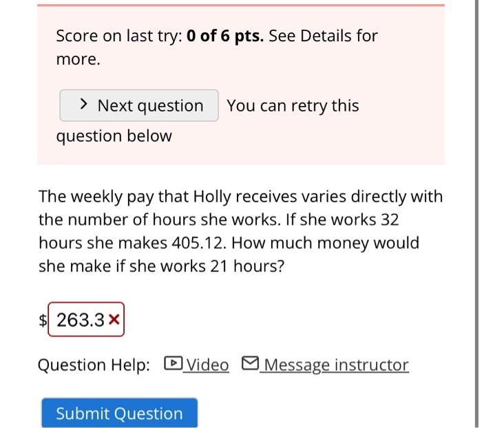 Solved Score on last try: 0 of 6 pts. See Details for more. | Chegg.com