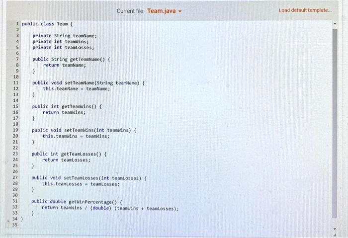 Solved 10.13 LAB: Winning team (classes) Given main(), | Chegg.com