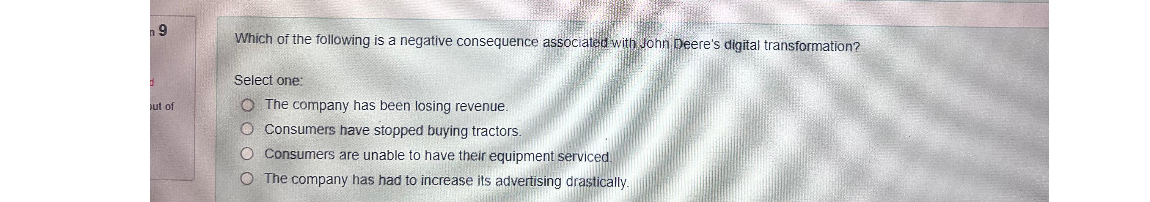 Solved n 9Which of the following is a negative consequence | Chegg.com