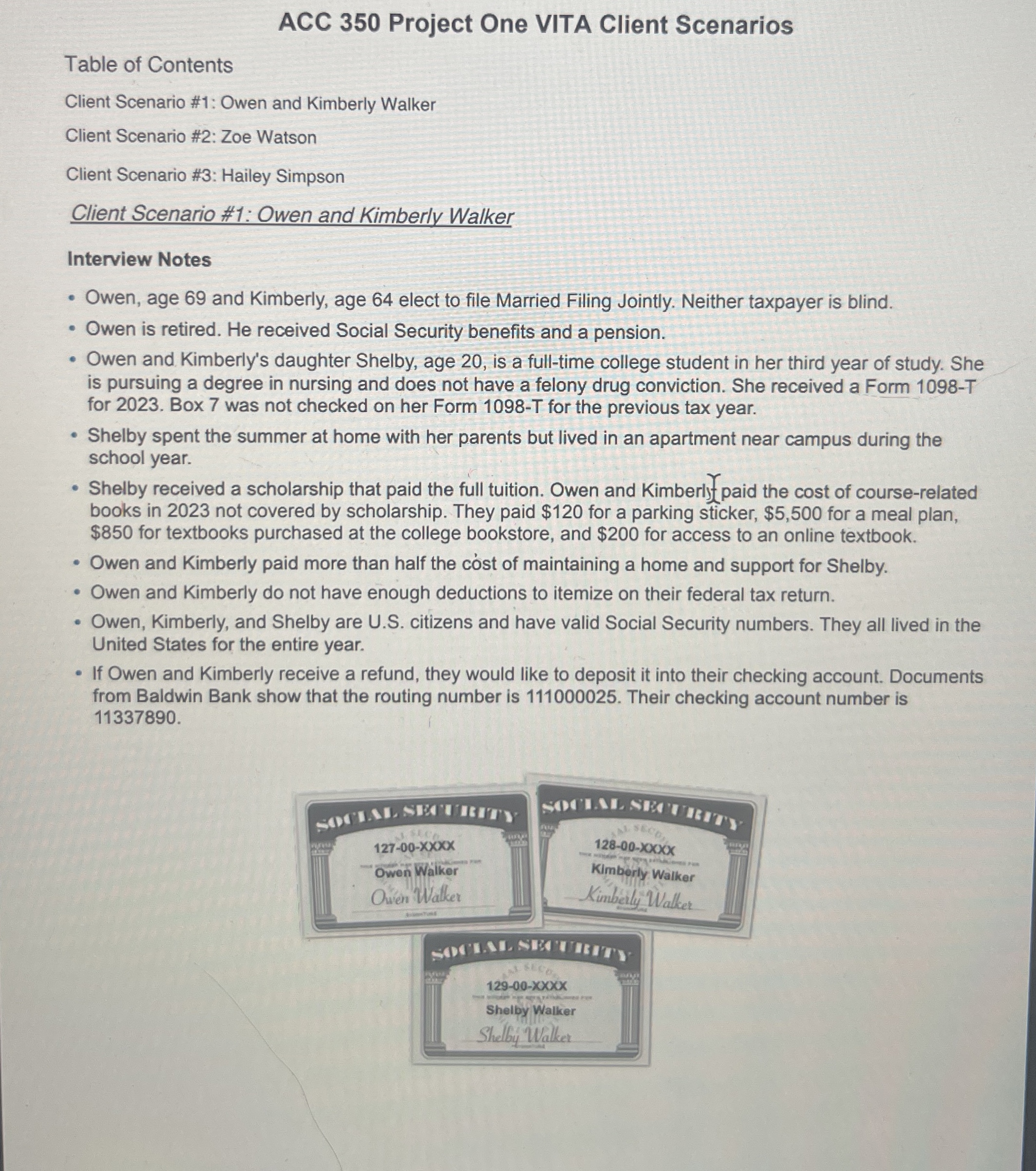 Solved [Note: Refer to ACC 350 ﻿Project One Guidelines and | Chegg.com