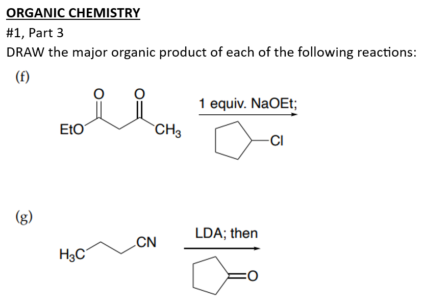 Solved ORGANIC CHEMISTRY QUESTIONORGANIC CHEMISTRY#1, ﻿Part | Chegg.com