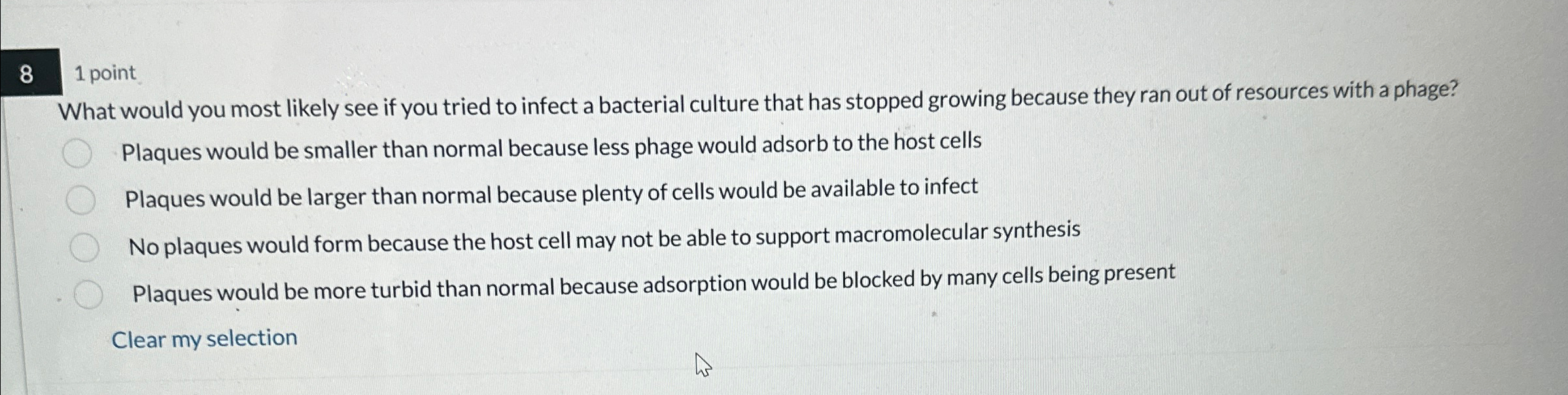 Solved 81 ﻿pointWhat would you most likely see if you tried | Chegg.com