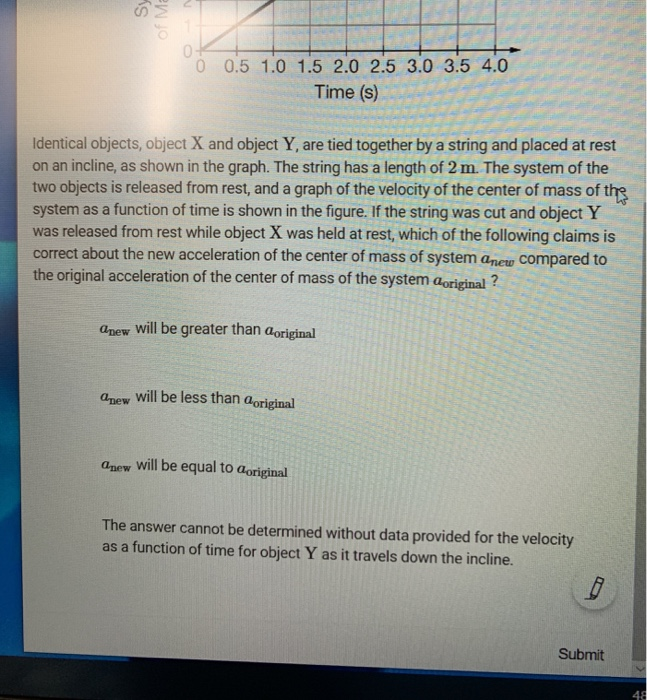 Solved ( 6 of 9 > Question 6 Object X -Center of Mass of | Chegg.com