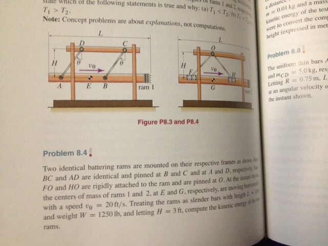 Two identical battering rams are mounted on their | Chegg.com