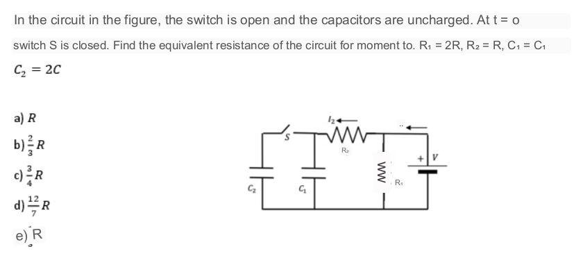 Solved In the circuit in the figure, the switch is open and | Chegg.com