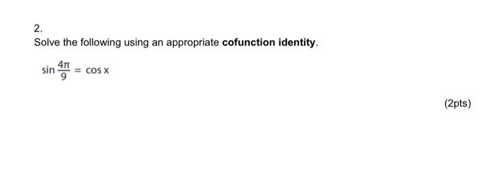 Solved 2. Solve the following using an appropriate | Chegg.com