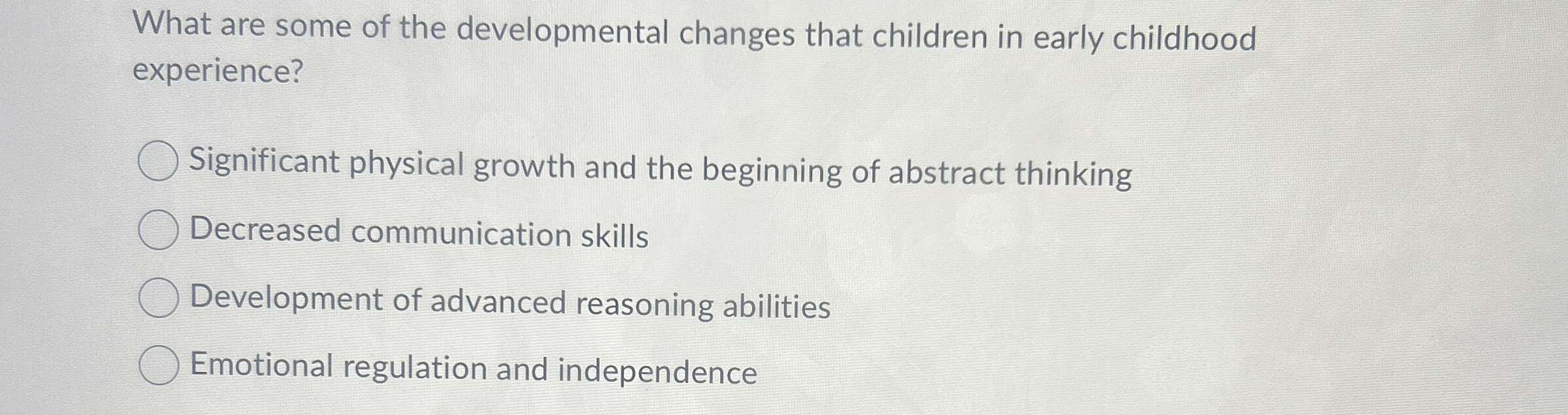 Solved What are some of the developmental changes that | Chegg.com