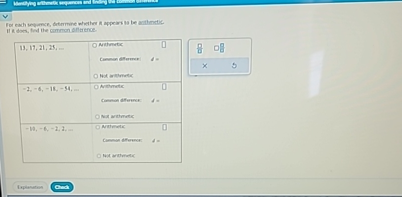 Solved For each sequence, determine whether it appears to be | Chegg.com