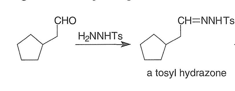 Solved a tosyl hydrazone | Chegg.com