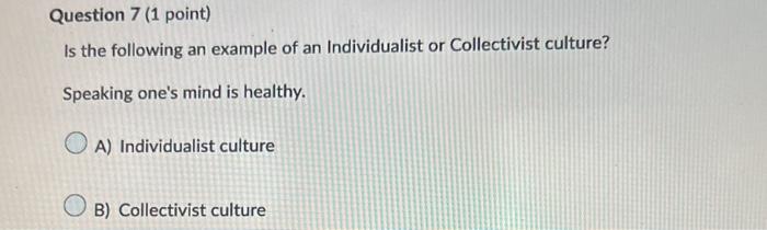 Solved Is the following an example of an Indulgent or | Chegg.com