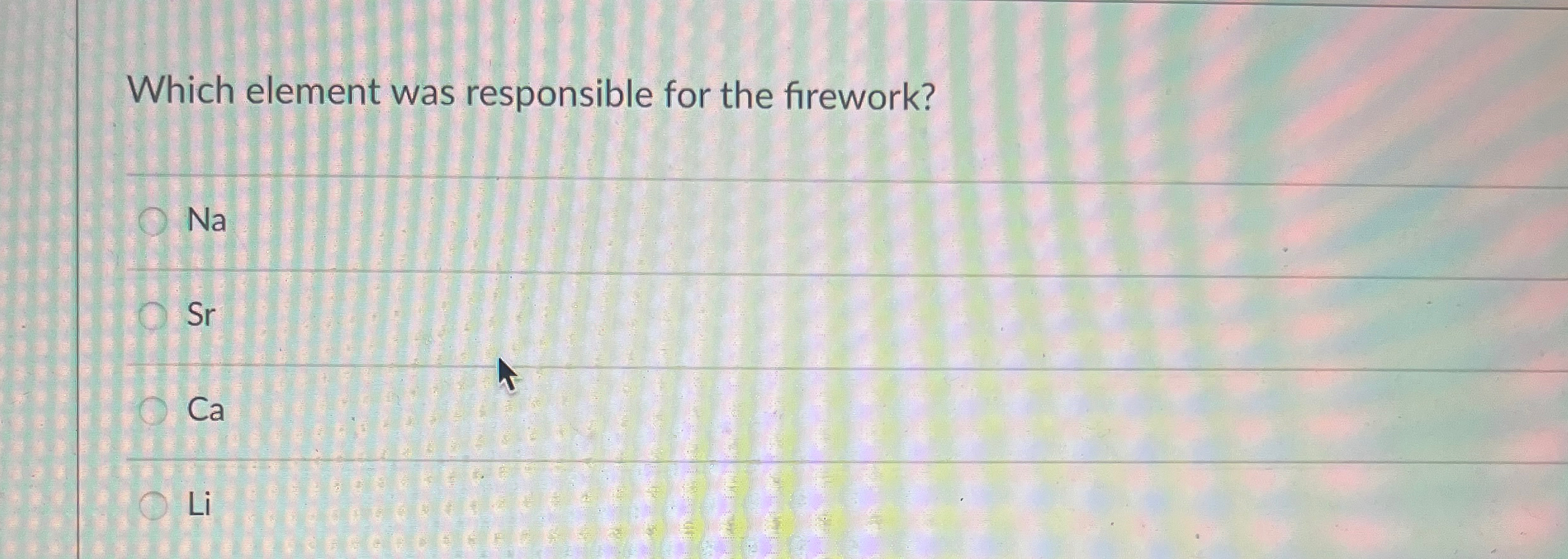 Solved Which element was responsible for the | Chegg.com