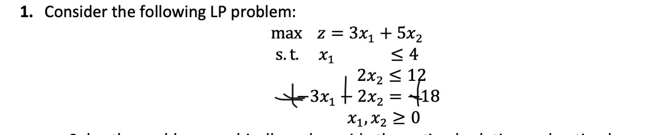 Solved Consider the following LP | Chegg.com