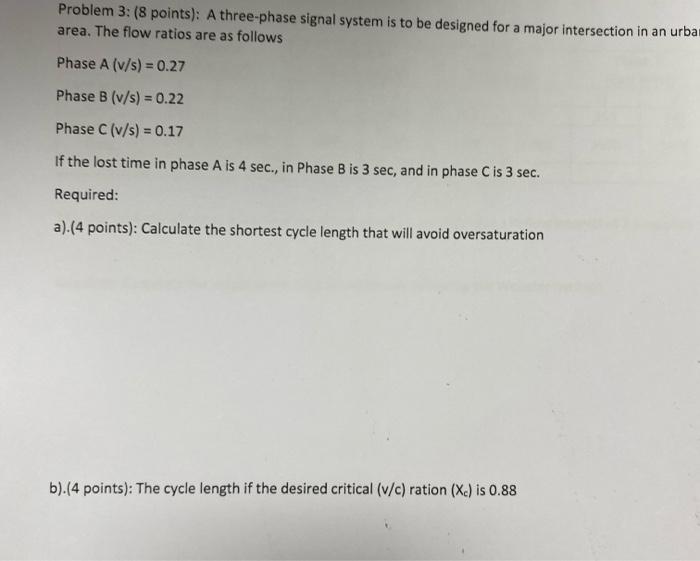 Solved Problem 3: (8 points): A three-phase signal system is | Chegg.com