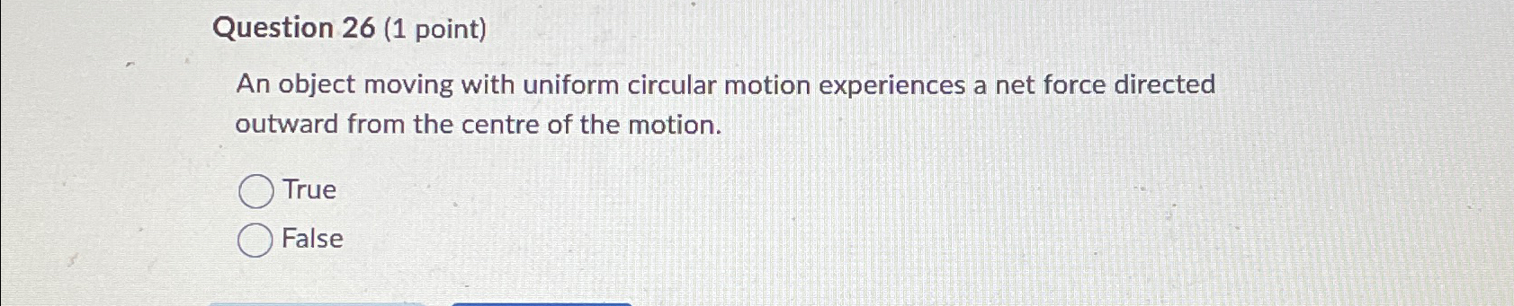 Solved Question 26 (1 ﻿point)An object moving with uniform | Chegg.com